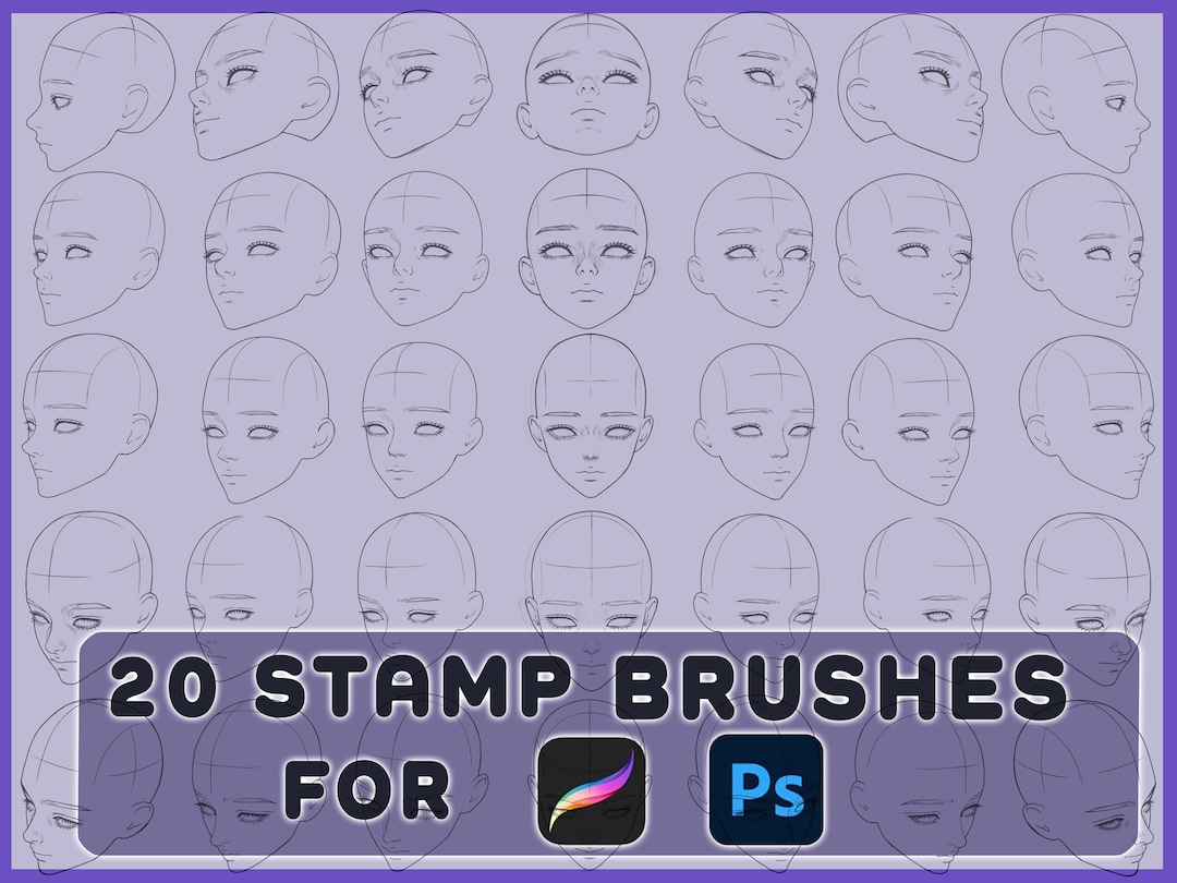 Female Head Stamp Brush / Ptocreate Brush / Stamp Brush for Procreate ...
