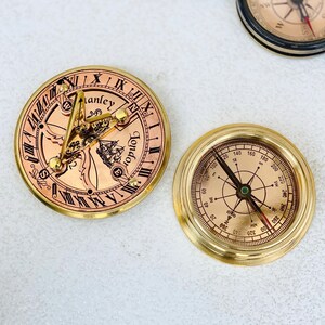 Brass Engraved Compass I Stanley London 1862, Direction Compass, for ...