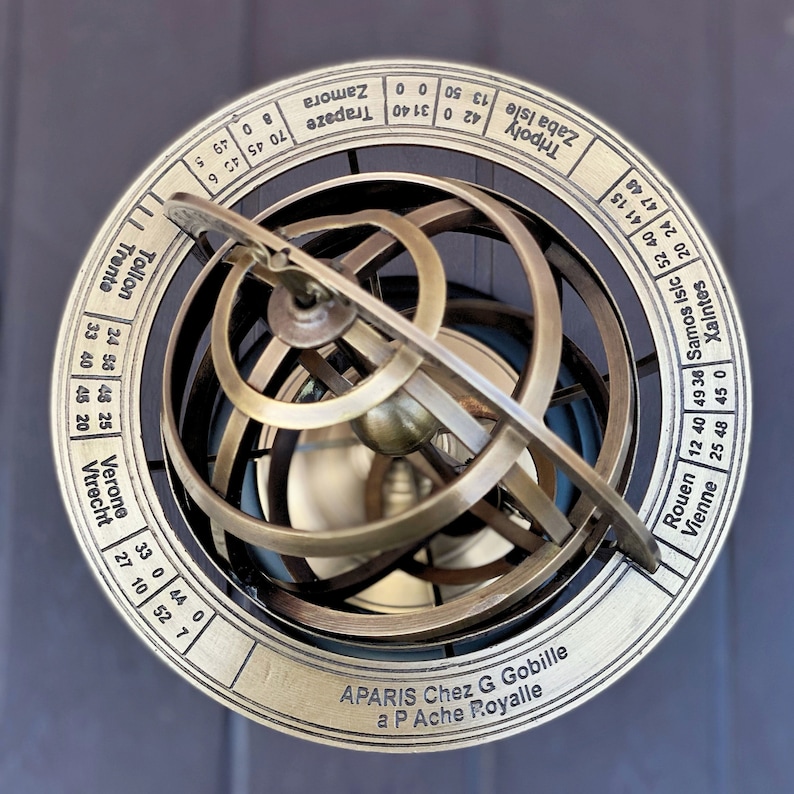 Vintage Brass Armillary Sphere Globe Elegant Table and Desk Nautical ...