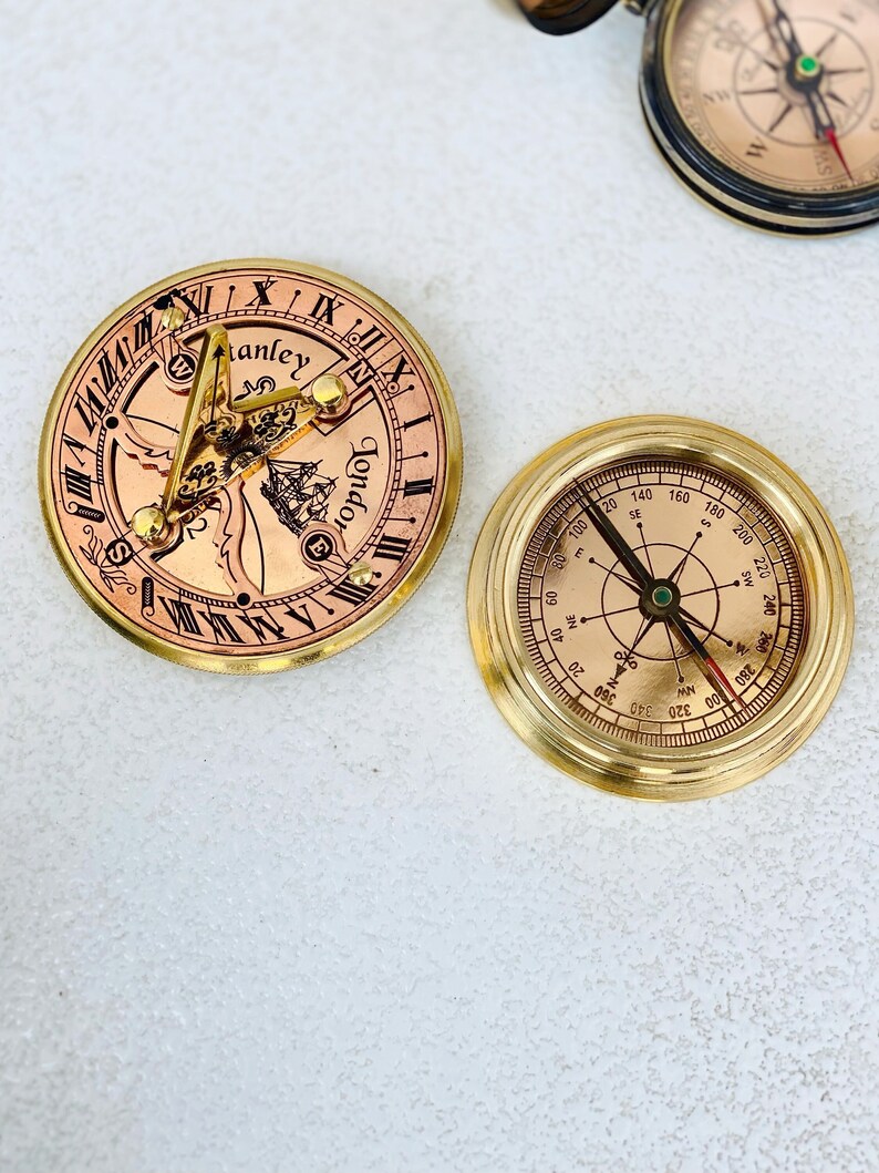 Brass Engraved Compass I Stanley London 1862, Direction Compass, for ...