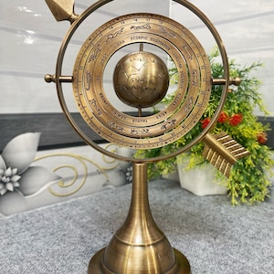 Desk Solid Brass Globe I Table Top Brass Decor Armillary Celestial ...