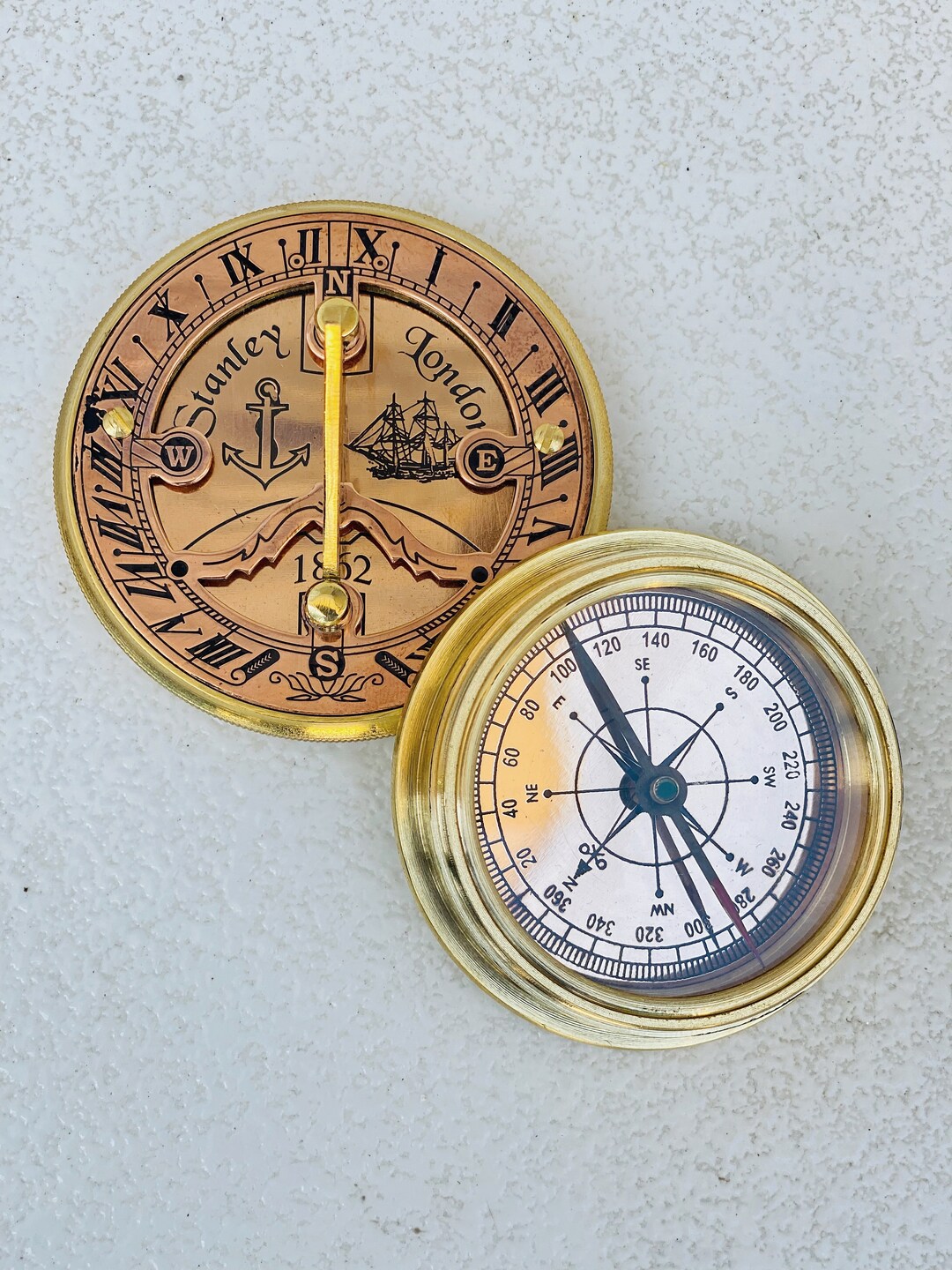 Brass Engraved Compass I Stanley London 1862, Direction Compass, for ...