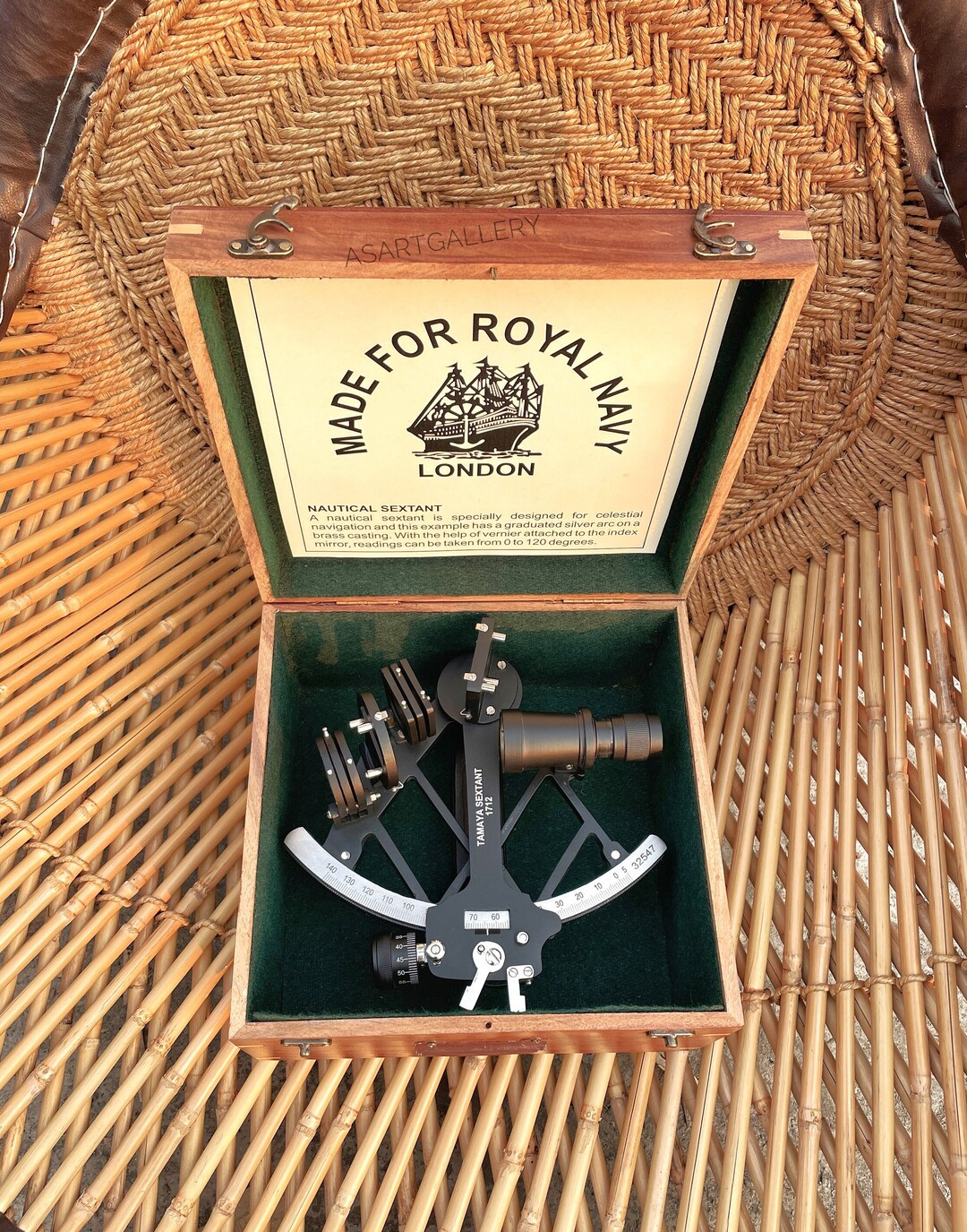 Nautical Tamaya Brass Sextant I Personalized Vintage Marine Instrument ...