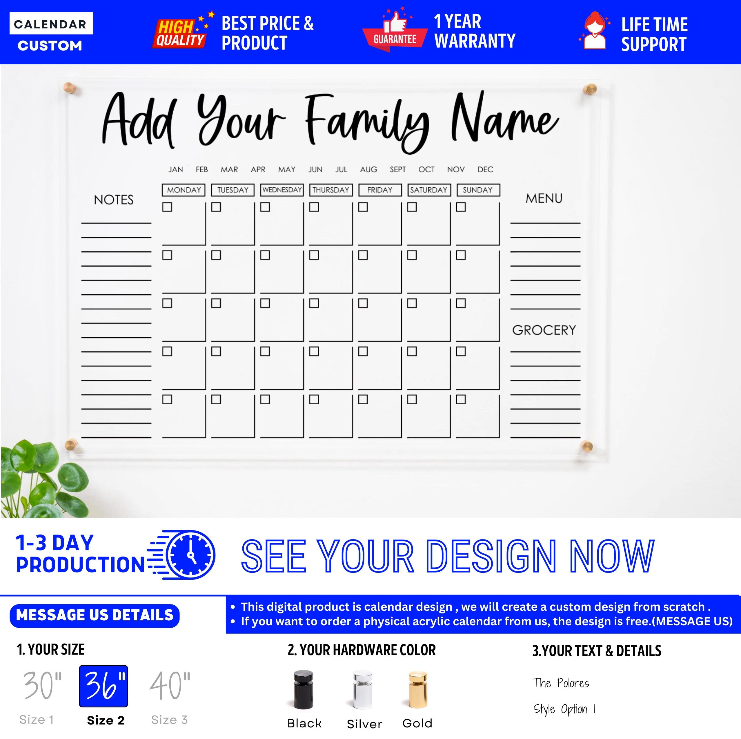 Family Calendar Design