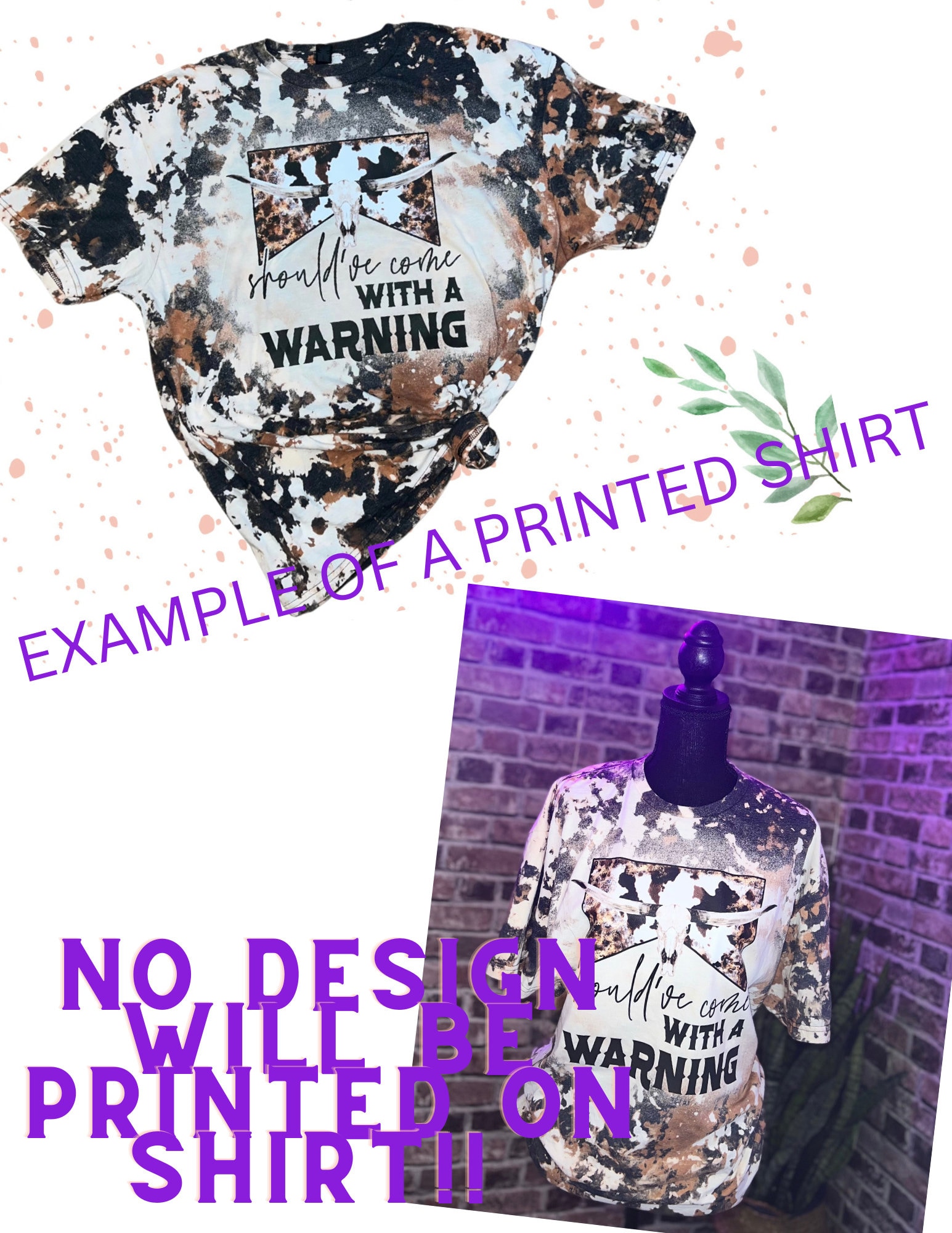 Cow Hide Shirt Western Shirt Country Shirt Blank Shirt - Etsy