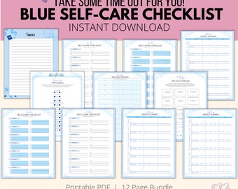 Self Care Checklist, Self-care Planner, Selfcare Journal Tracker ...
