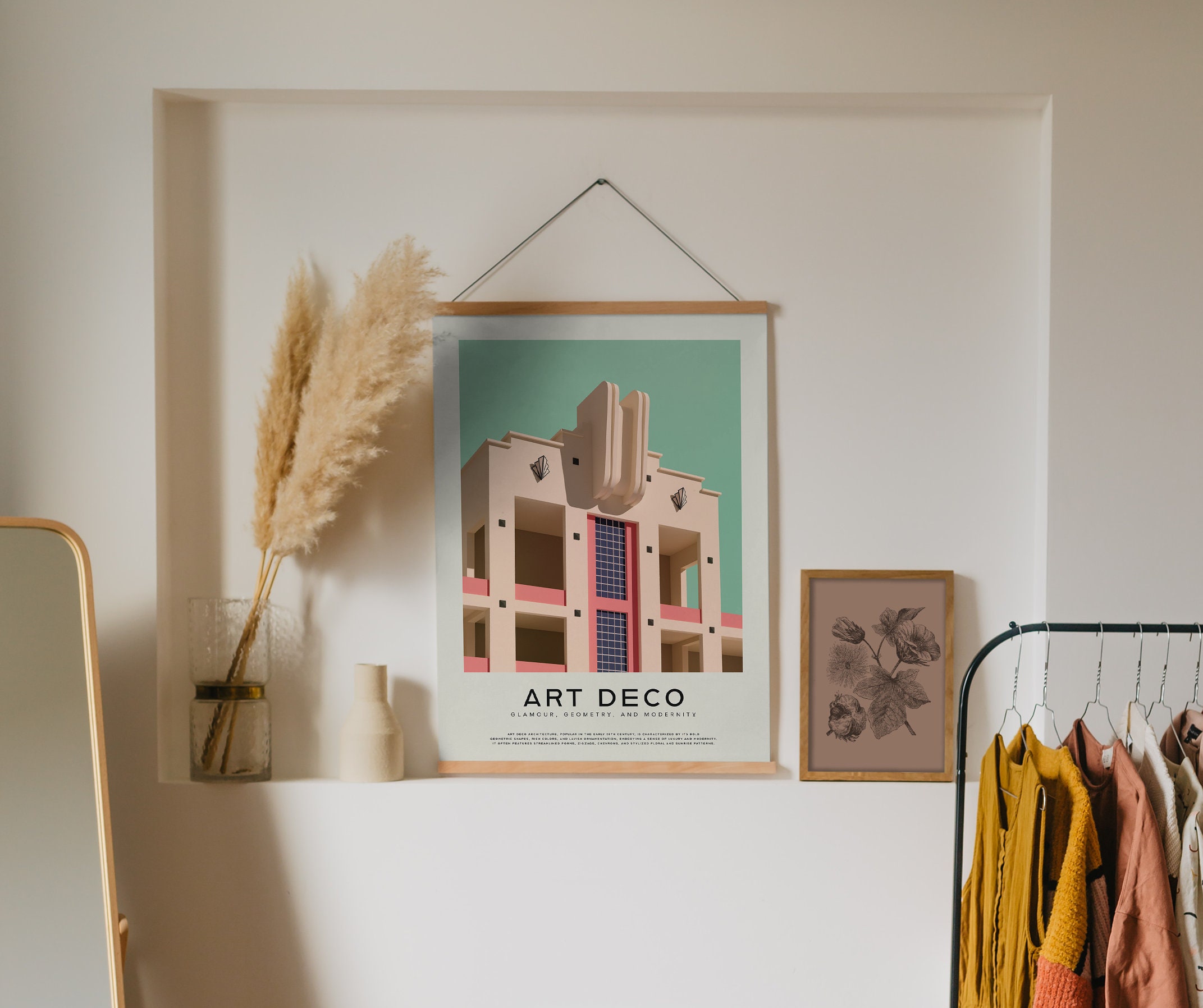 Art Deco Architecture Poster Print, Art Deco Poster, Minimalist Wall ...