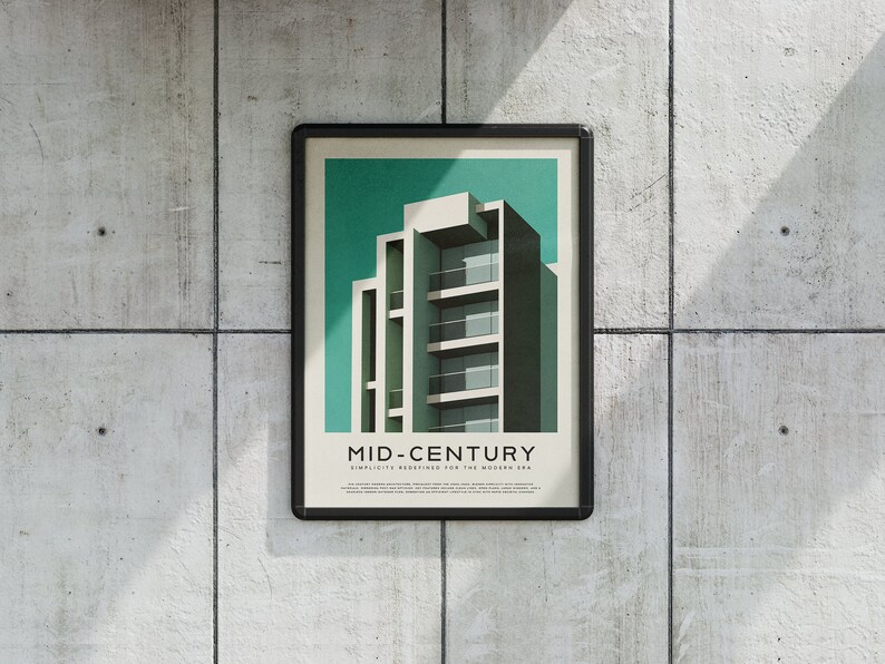 Mid-century Modern Art Print Modern Architecture Poster - Etsy