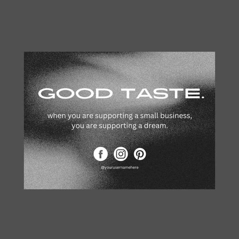 PRINTABLE AND EDITABLE Grainy Thank You Card Template - Etsy