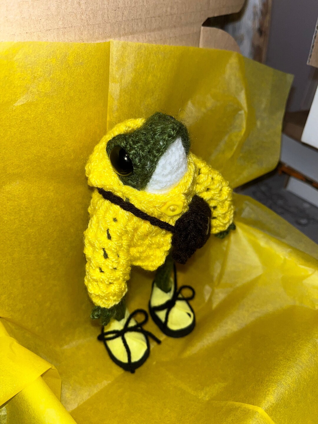 Knitted/crochet Frog Raincoat Froggie - Etsy