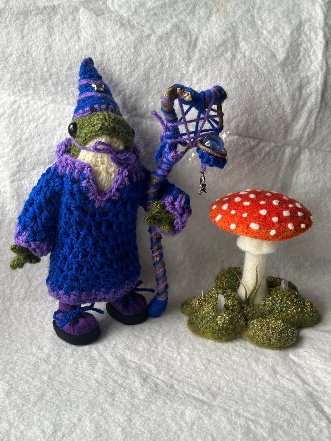 Knitted Frog Wizard Froggie!! - Etsy