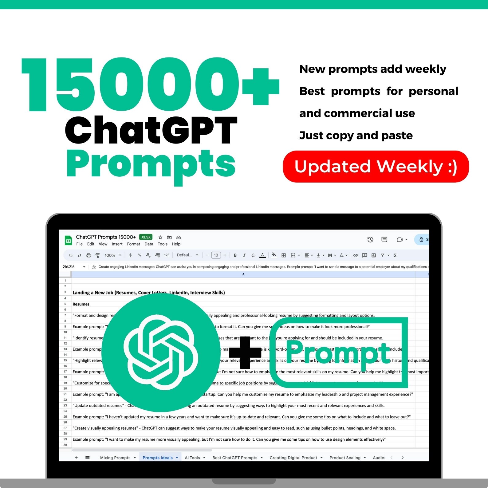 15000 ChatGPT Prompts and ChatGPT Tips and Tricks Unlock the - Etsy México