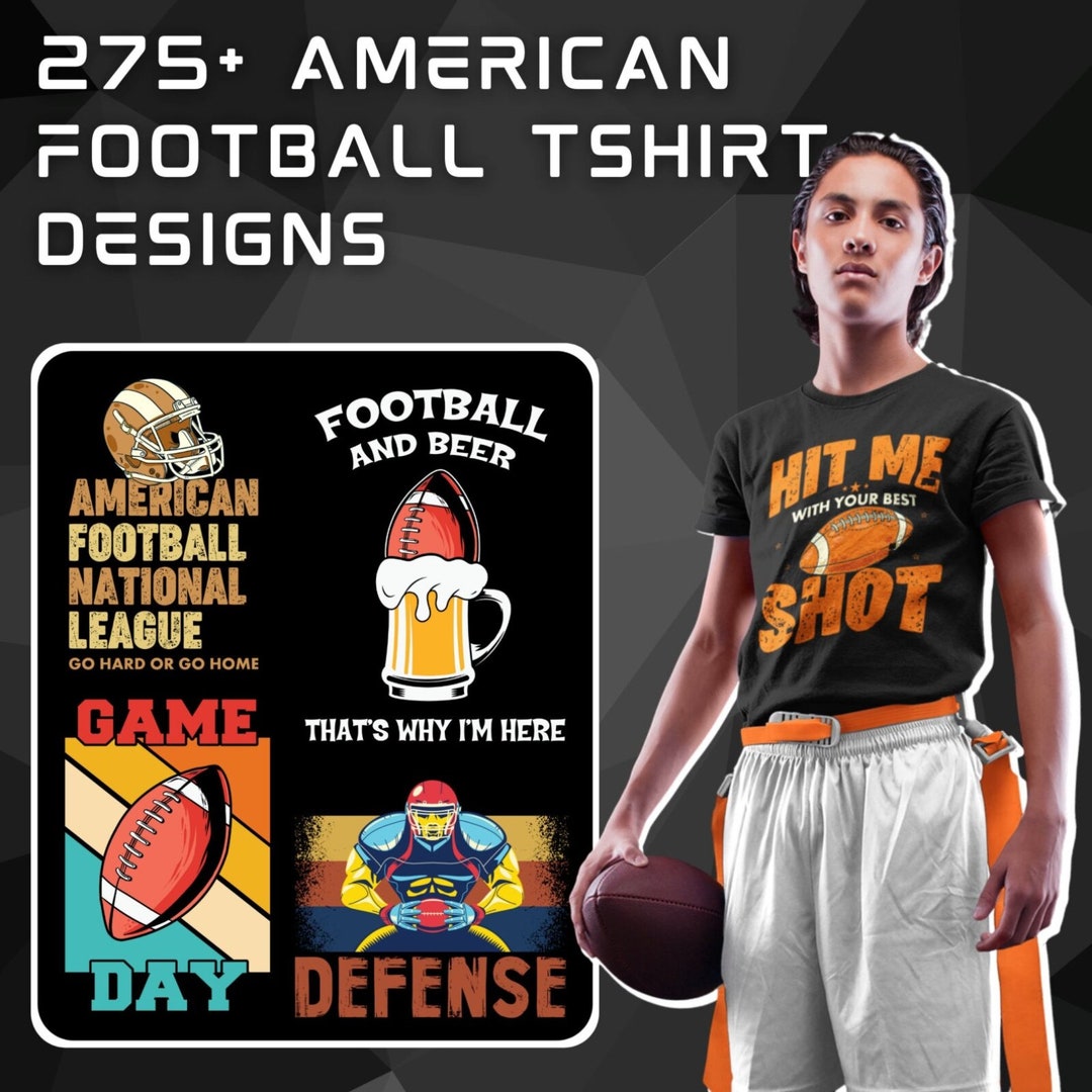 Unique American Football Designs Bundle: T-shirt, Mug, Mobile Cover ...