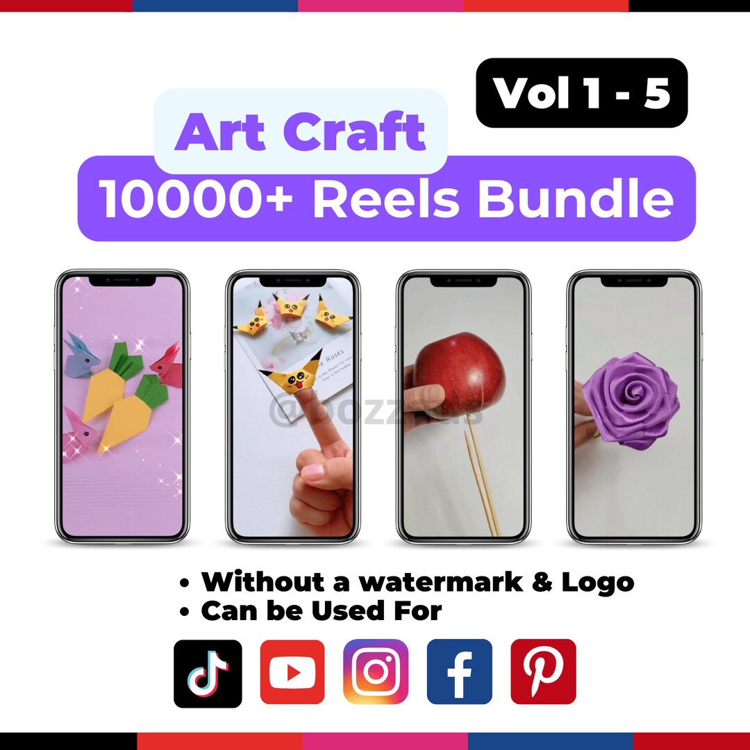 10,000+ Art Craft Reels Bundle! Elevate Your Visual Storytelling on ...