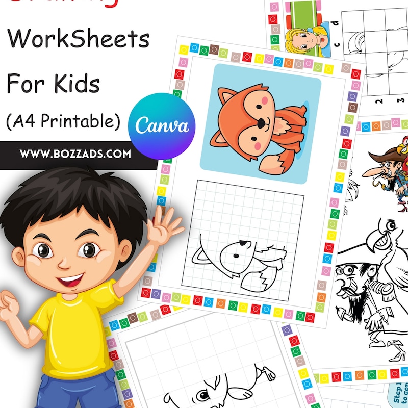 Kids Drawing Book Design - Etsy