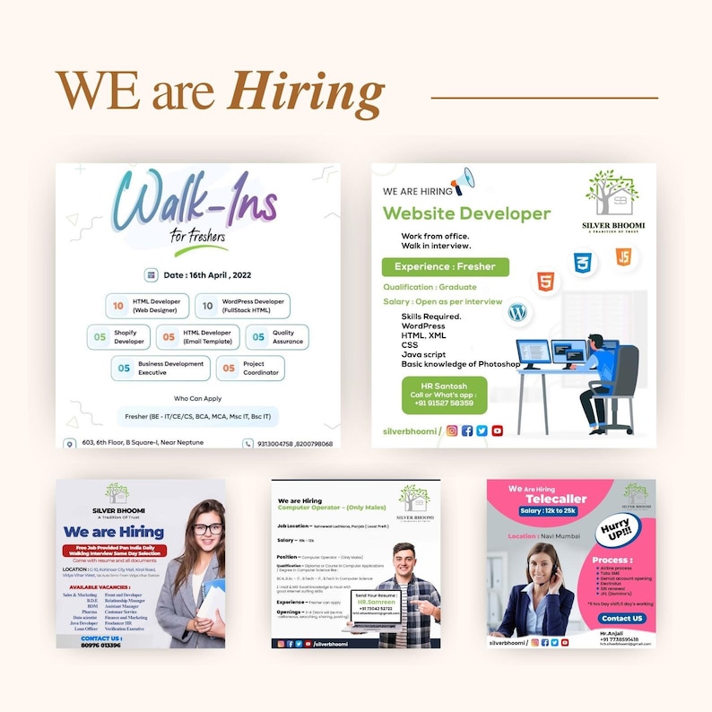 100 we Are Hiring Photoshop Templates: Perfect for Instagram, Facebook ...