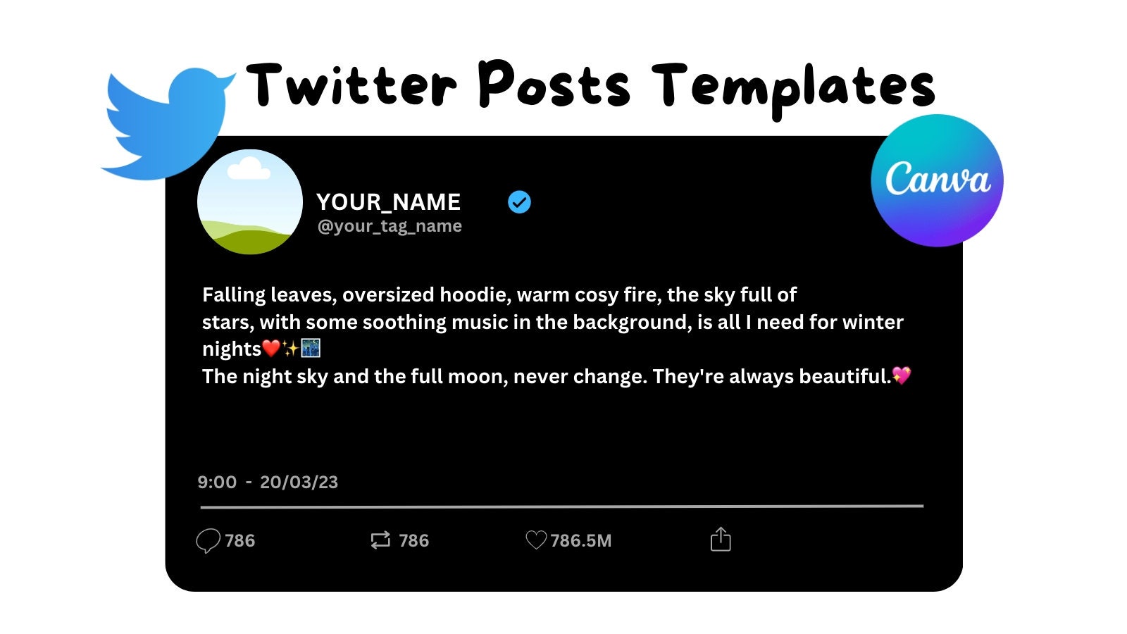 Twitter Posts Templates for Social Media: 7 Canva Templates for Stylish ...