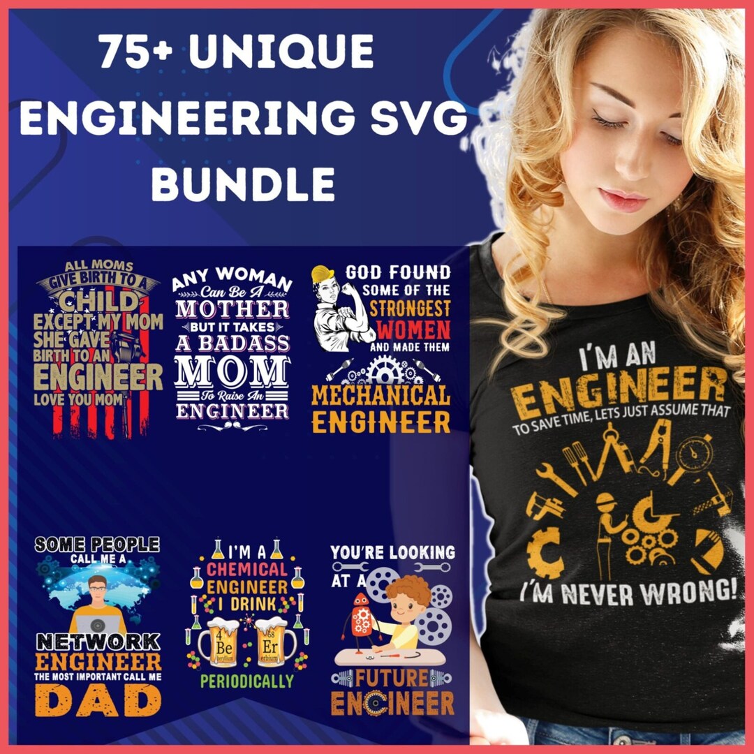 Unique Engineering SVG Designs Bundle: T-shirt, Mug, Mobile Cover ...