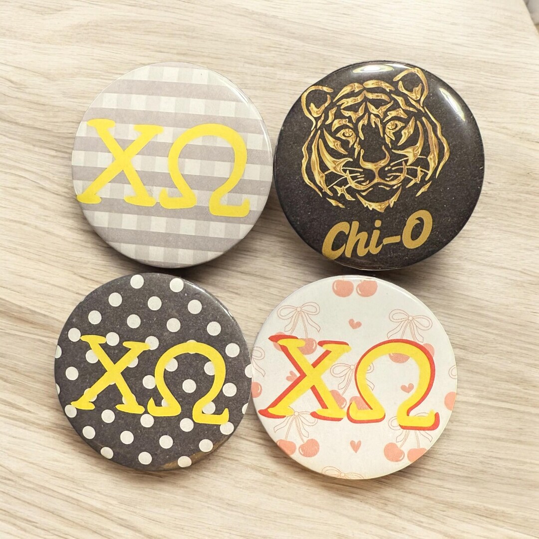 Chi Omega Buttons Football Games Basketball Volleyball Purse Chi-o Hat ...