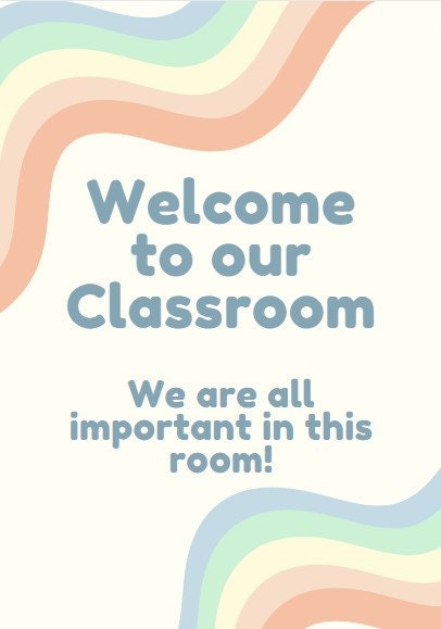 Welcome to Our Class Door Sign - Etsy