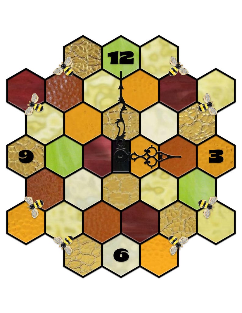 CLOCK FACE Stained Glass Patterns - 10 Page PDF Download - 10 ...