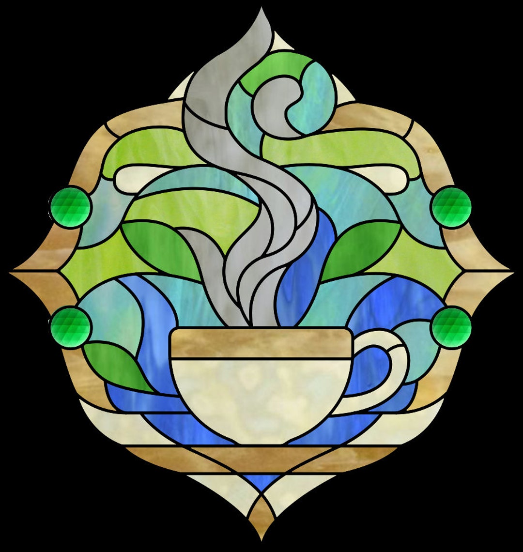 Cup O Coffee Stained Glass Pattern - Etsy
