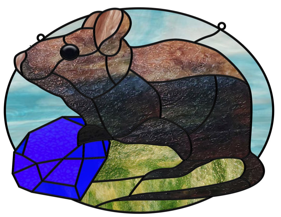 RAT Spirit Animal Stained Glass Pattern Number 8 in the Spirit Animal ...