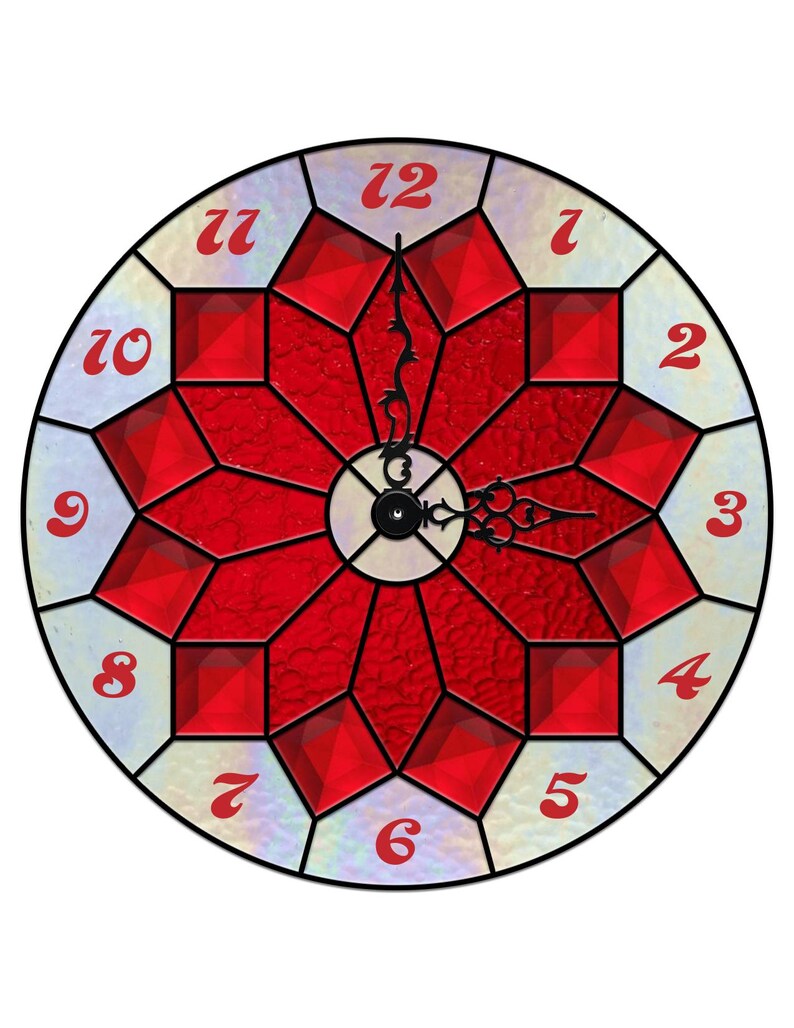 CLOCK FACE Stained Glass Patterns - 10 Page PDF Download - 10 ...
