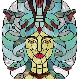 MEDUSA - Stained Glass Pattern - PDF Download With Option to Scale Up ...