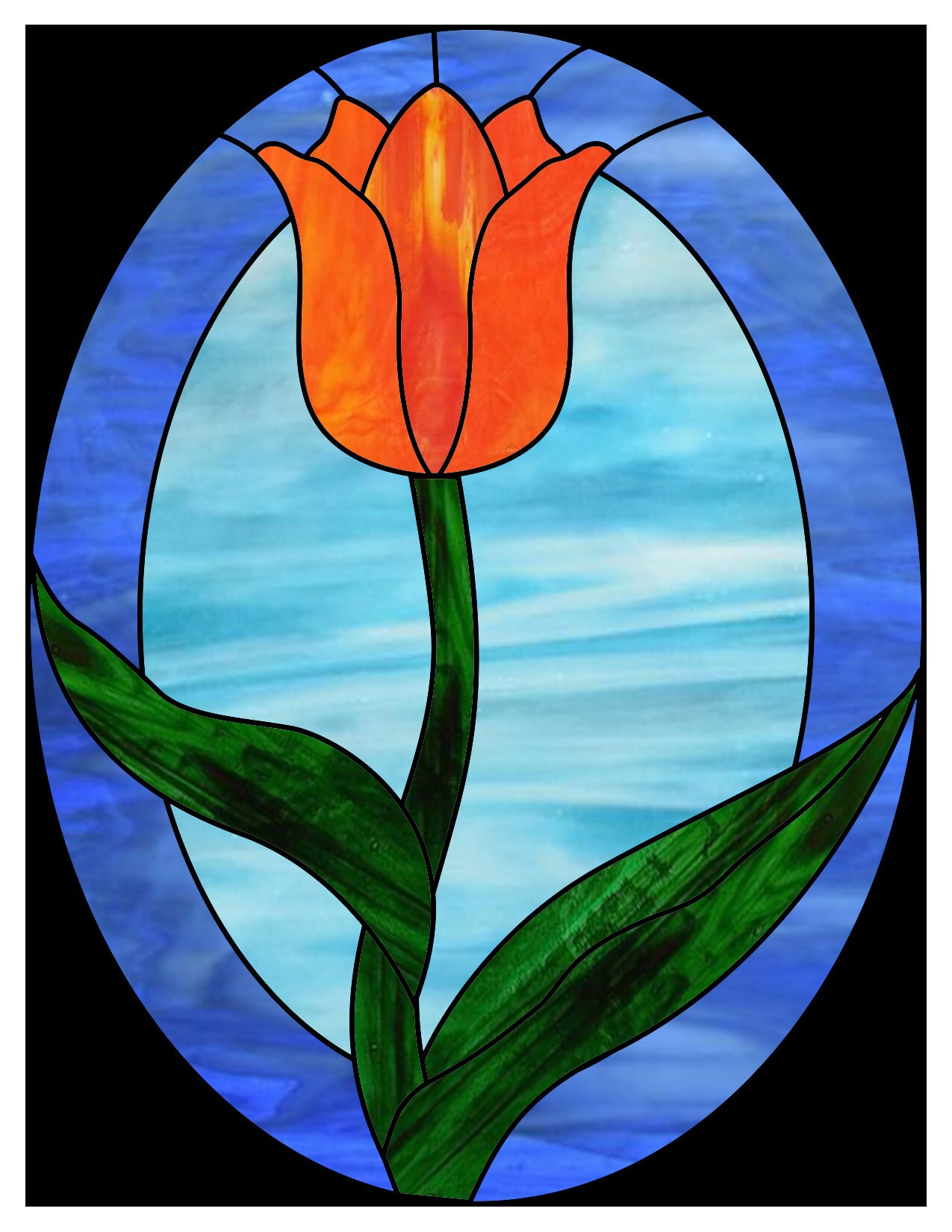 A TULIP Booklet - 3 Variations of a Tulip Stained Glass Pattern - Etsy