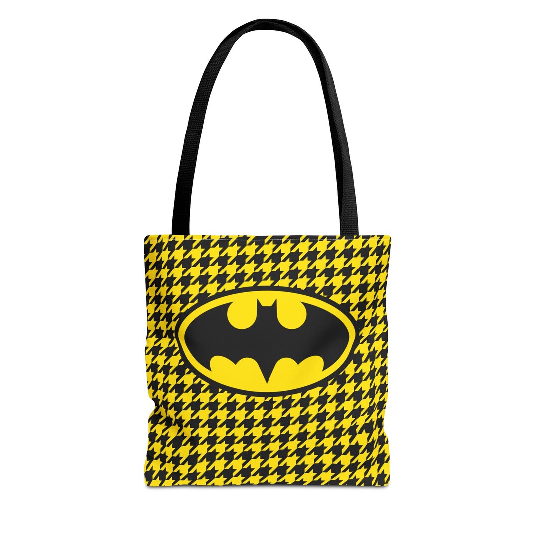Houndstooth Bat-man Tote Bag AOP - Etsy