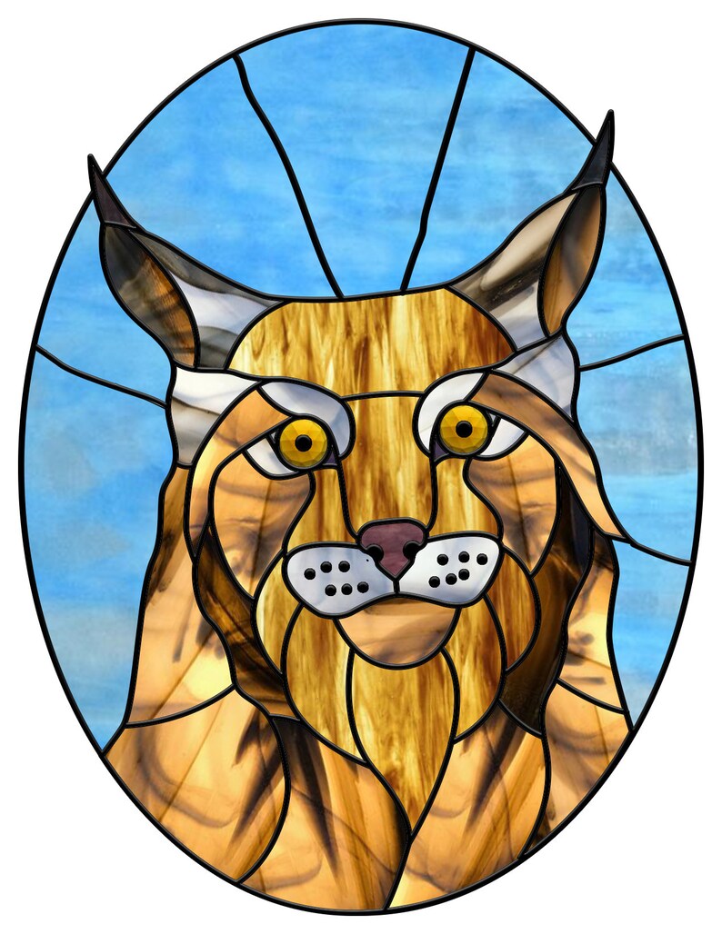 LYNX Spirit Animal Stained Glass Pattern Number 19 in the Spirit Animal ...