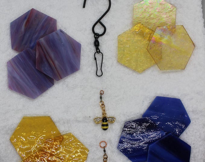 Honeycomb Bee Stained Glass Spinner KIT - DIY 3-D Suncatcher - Assorted ...