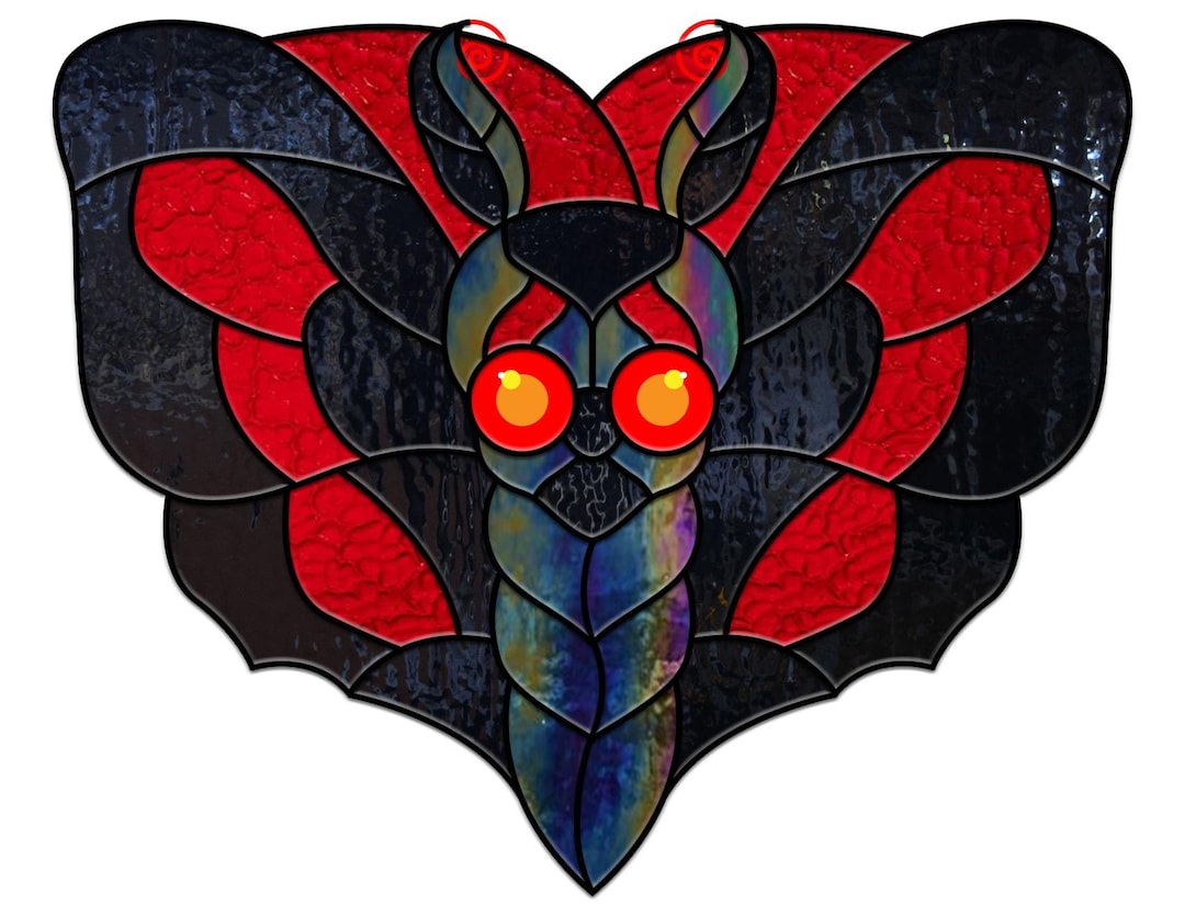 MOTHMAN - Stained Glass Pattern - #21 in the "animals of the Heart ...