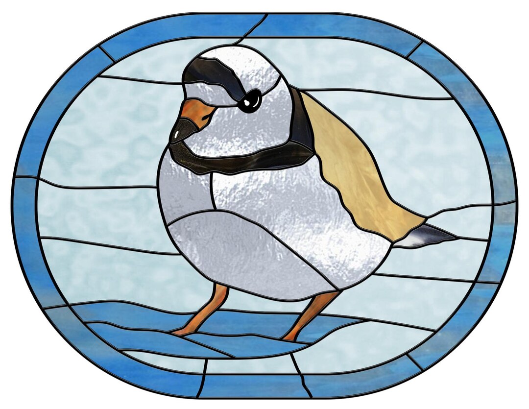 Heidi's Piping Plover Stained Glass Pattern - Printable Download and ...