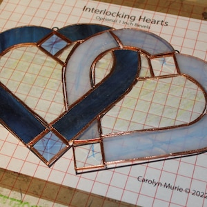 Interlocking Heart Stained Glass Pattern and Fan Lamp Pattern - 2 ...