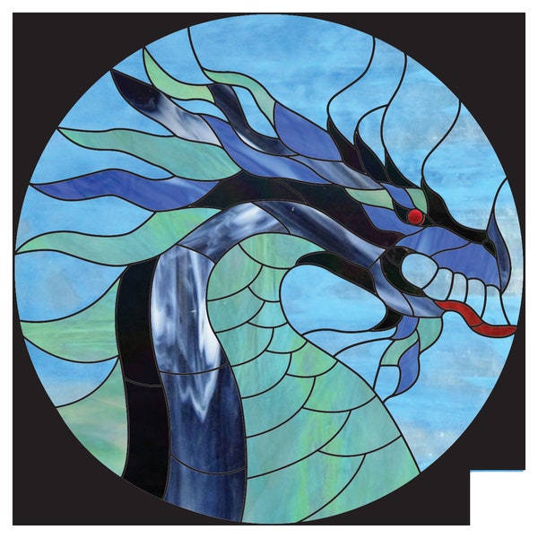 Stained Glass Dragon Patterns - Etsy