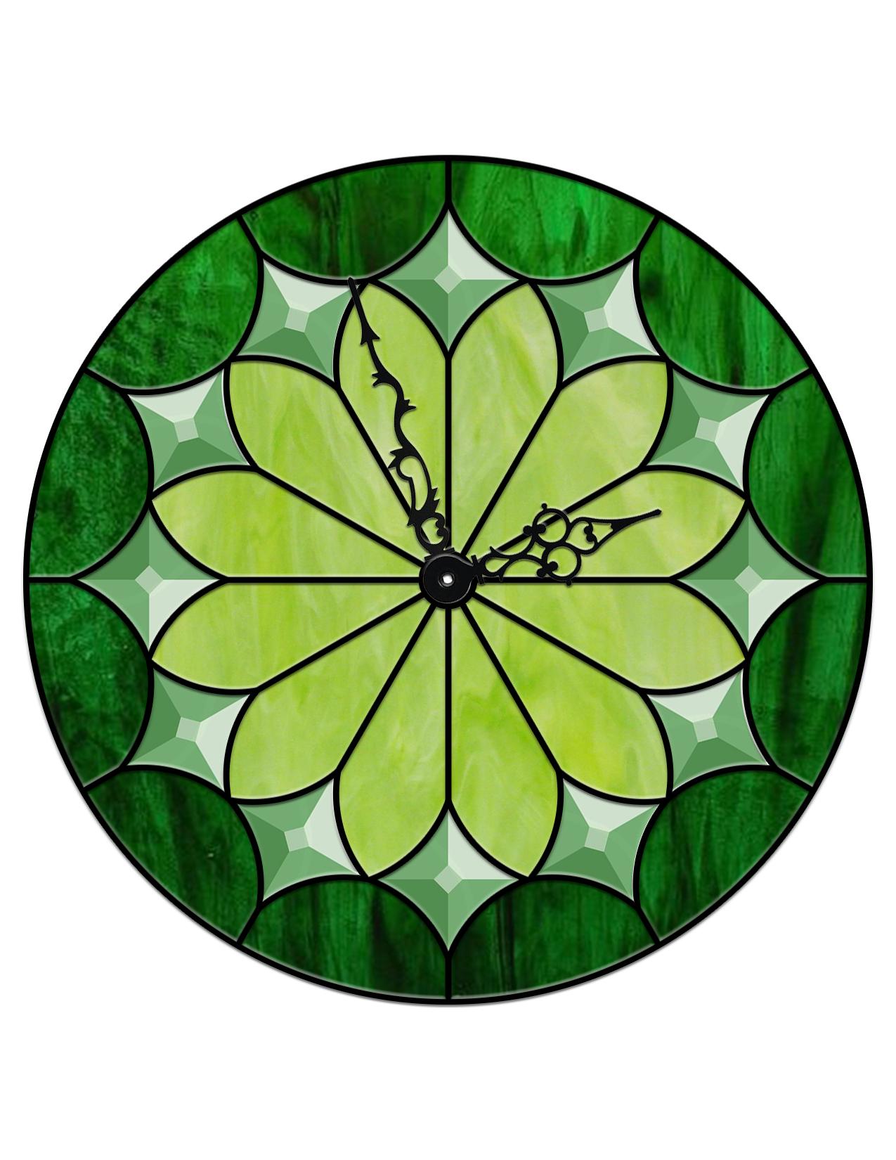 CLOCK FACE Stained Glass Patterns - 10 Page PDF Download - 10 ...