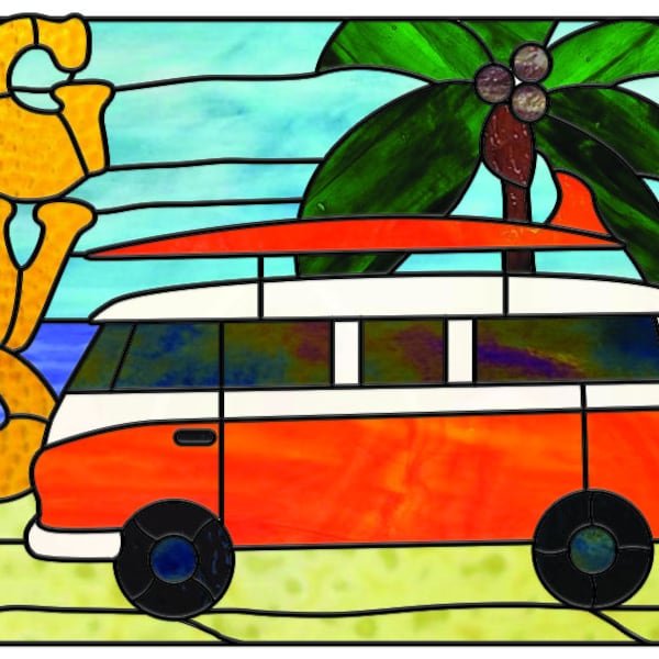Volkswagen Stained Glass Pattern - Etsy