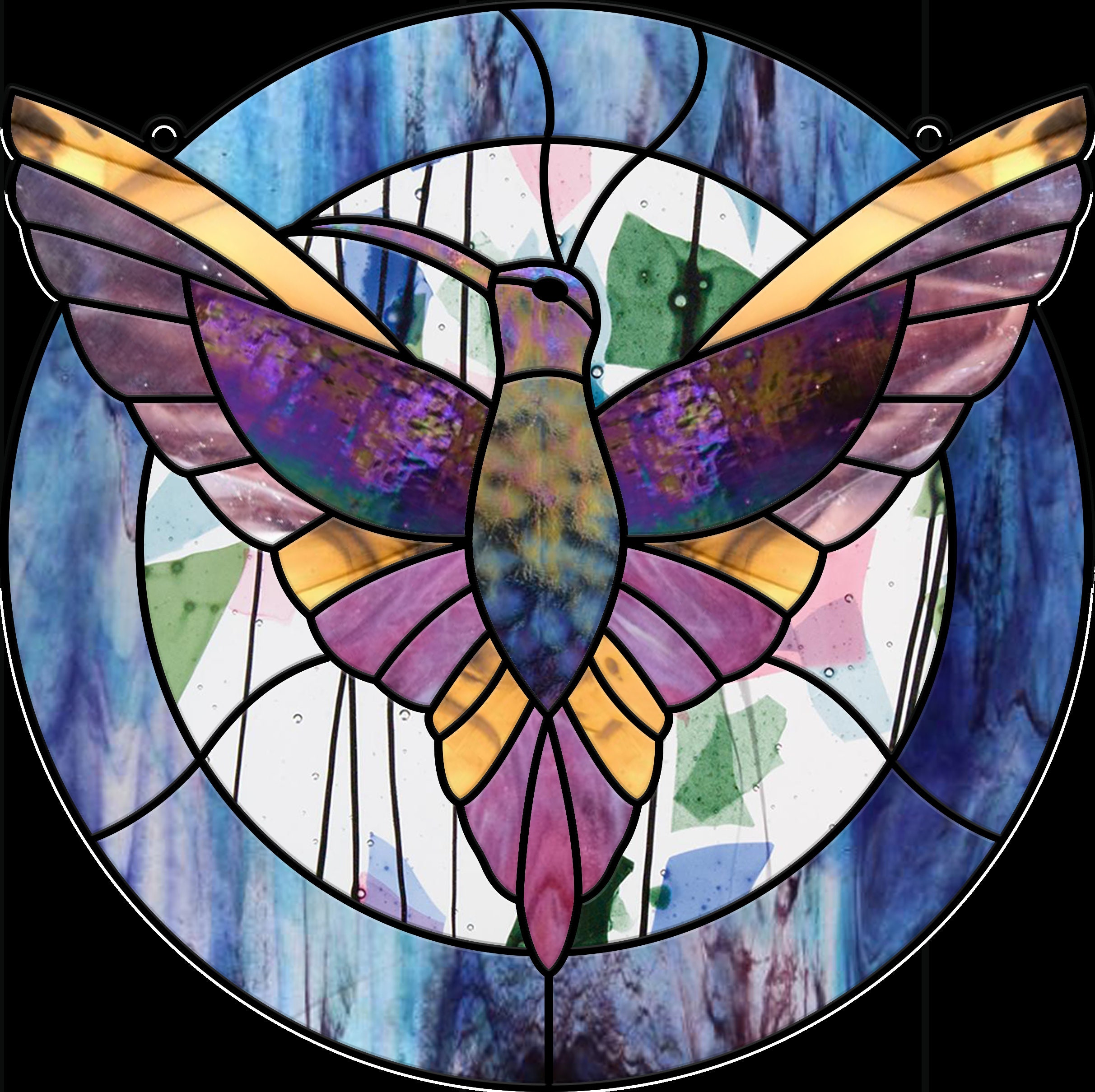 Vietnamese Hummingbird Stained Glass Pattern Suncatcher - Etsy