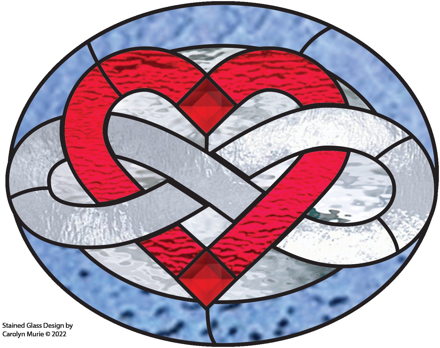 Infinity Heart Stained Glass Pattern - Etsy