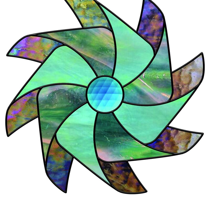 Stained Glass Pinwheel Pattern - Etsy