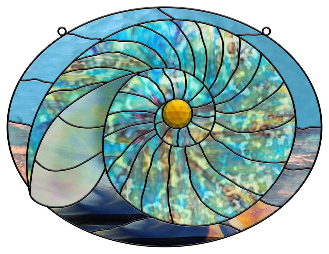 NAUTILUS Spirit Animal Stained Glass Pattern - Number 17 in the Spirit ...