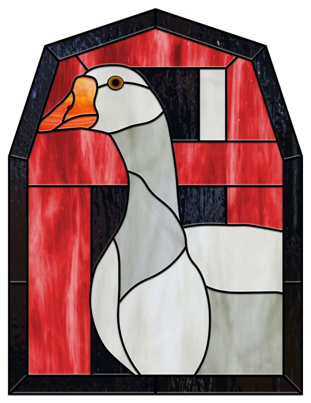GOOSE in My Window Stained Glass Pattern - Printable Download and ...
