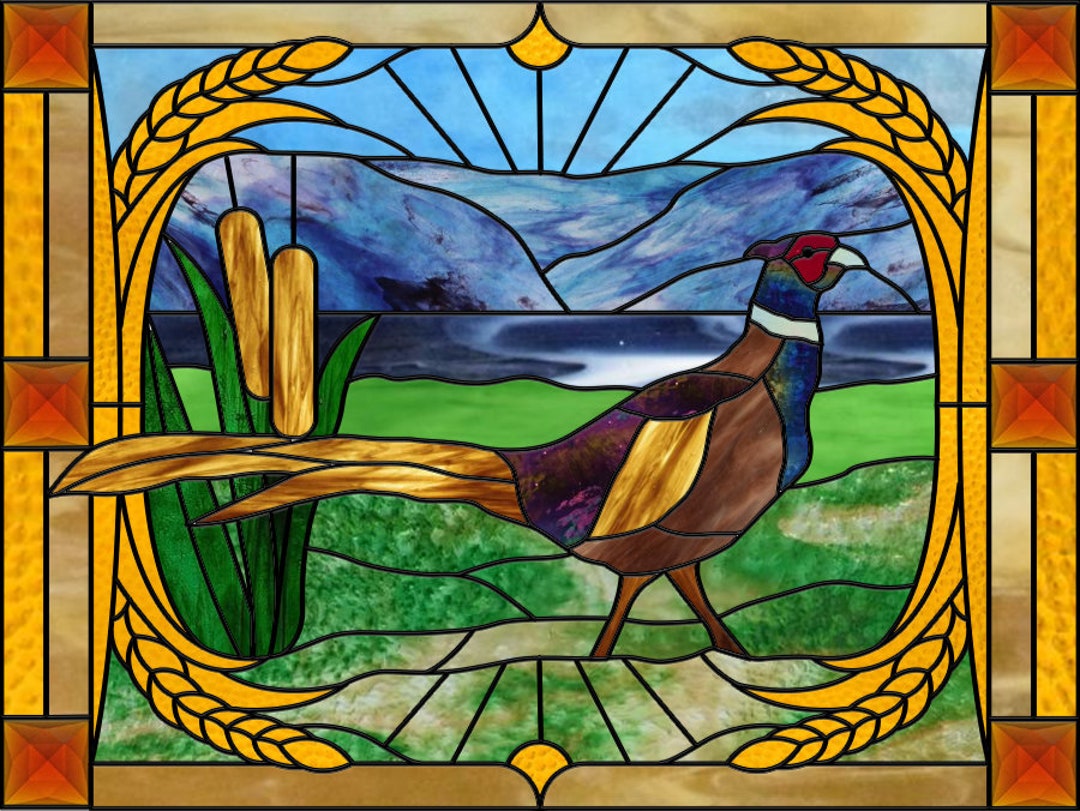 Pheasant Stained Glass Pattern - Etsy