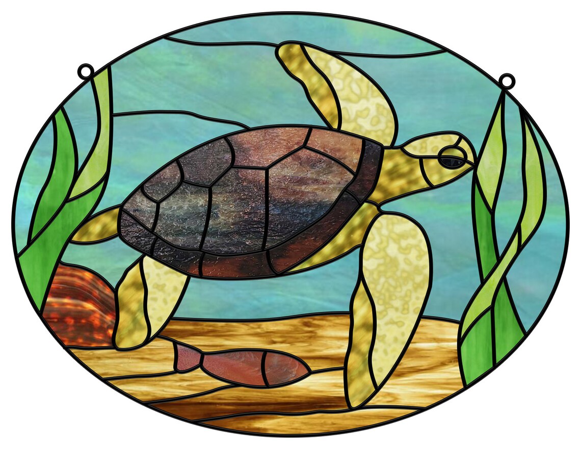 SEA TURTLE - Spirit Animal Stained Glass Pattern - Number 10 in the ...