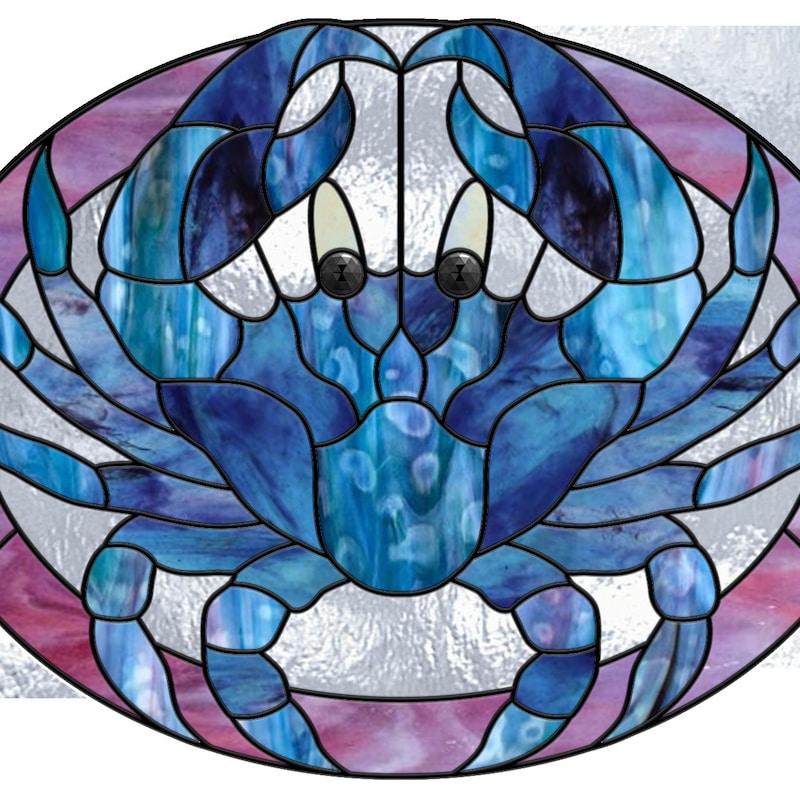 Stained Glass Crab - Etsy