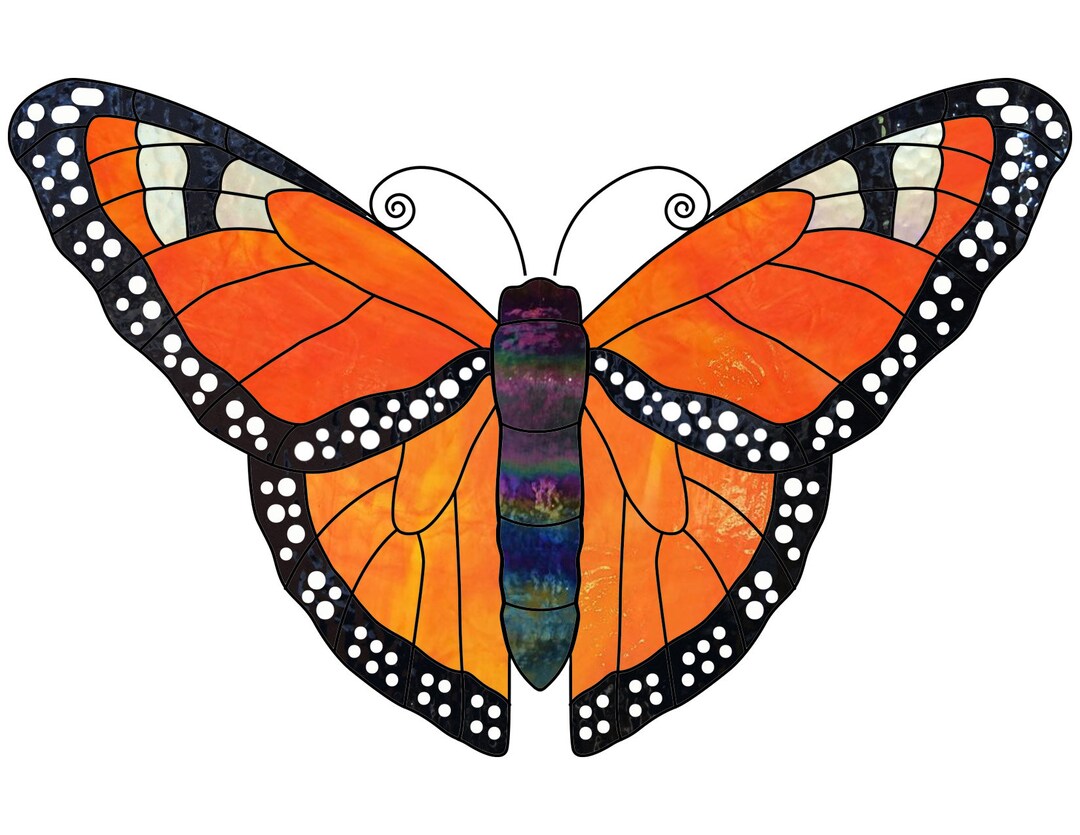 MONARCH BUTTERFLIES - 2 Different Patterns - Stained Glass or Mosaic ...