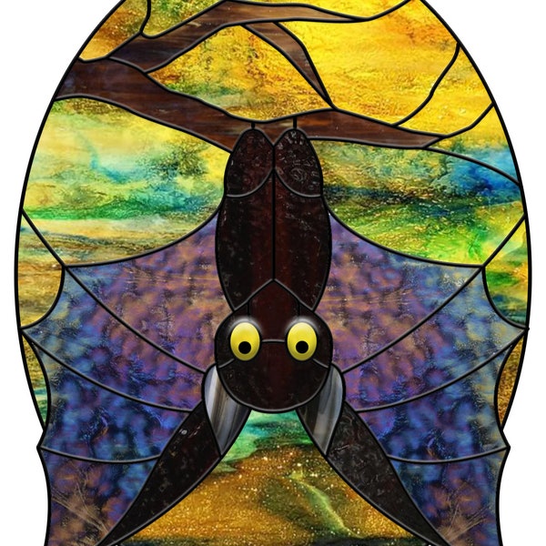 Bat Stained Glass - Etsy