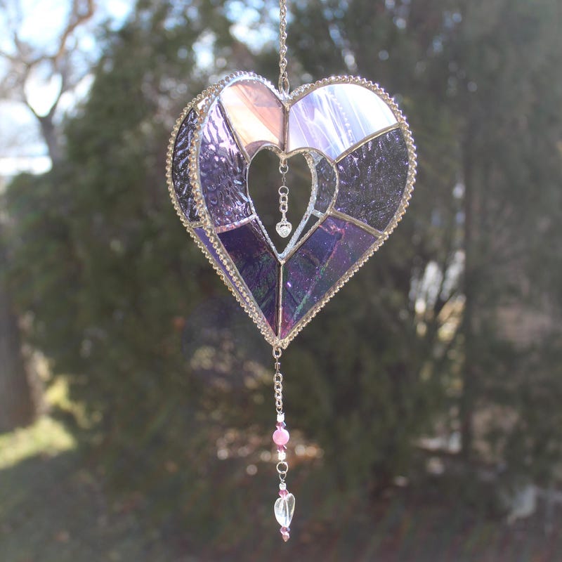 Stained Glass Heart Pattern Etsy 0560